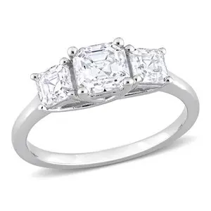 JULIANNA B. 1-5/8ct Dew Moissanite 3-stone Ring - Sterling Silver