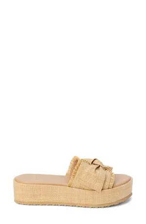 Matisse Sunda Platform Slides - Tan