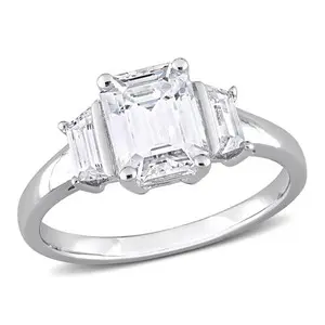 JULIANNA B. Moissanite Octagon Ring - Sterling Silver