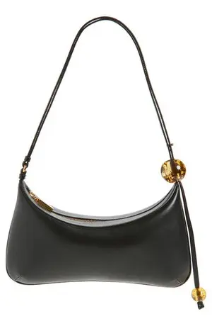 Jacquemus Le Grand Bisou Perle Leather Shoulder Bag - Black