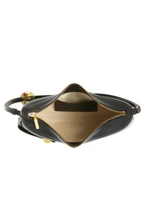 Jacquemus Le Grand Bisou Perle Leather Shoulder Bag - Black