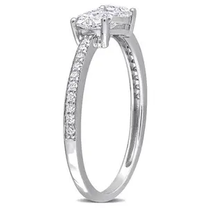 JULIANNA B. Moissanite Duo Heart Ring
