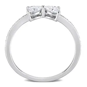 JULIANNA B. Moissanite Duo Heart Ring