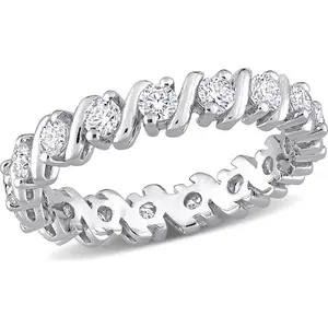 JULIANNA B. 1ct D.e.w. Moissanite Eternity Ring - Sterling Silver