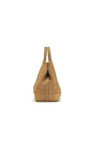 EZRA ARTHUR Audrey Nubuck Suede Leather Top Handle Bag - Sand