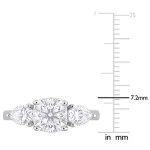 JULIANNA B. 3ct Moissanite Three-stone Ring