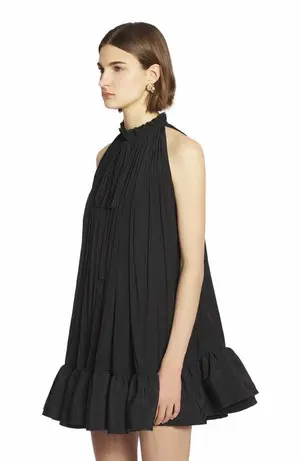 LANVIN Short Dress With Ruffles - Black