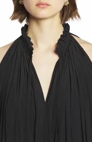 LANVIN Short Dress With Ruffles - Black