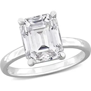 JULIANNA B. Octagon Moissanite Ring - Sterling Silver