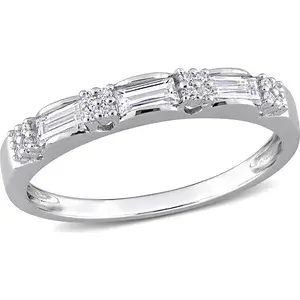 JULIANNA B. 3/8ct Dew Moissanite Anniversary Ring - Sterling Silver