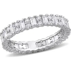 JULIANNA B. Moissanite Eternity Ring - Sterling Silver