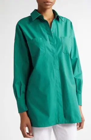 Max Mara Odino Oversize Cotton Button-up Shirt