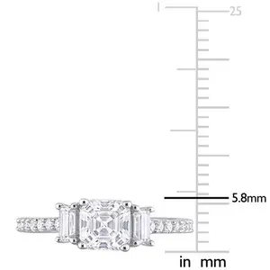 JULIANNA B. 1-1/3ct Dew Moissanite Three Stone Ring