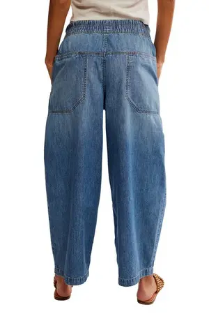 Free People Mid-rise Wide Leg Denim Pants - No Problem
