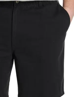 HARBOR BAY BY DXL Elastic Waist Relaxed-fit Denim Shorts - Black