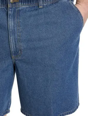 HARBOR BAY BY DXL Elastic Waist Relaxed-fit Denim Shorts