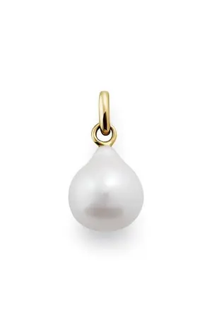 Monica Vinader Baroque Pearl Charm - 14kt Solid Gold /pearl