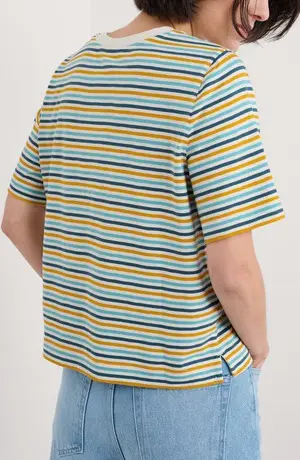 SEASALT CORNWALL Copseland Stripe Organic Cotton T-shirt