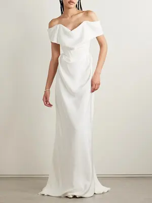 VIVIENNE WESTWOOD Nova Cocotte Off-the-shoulder Gown - White