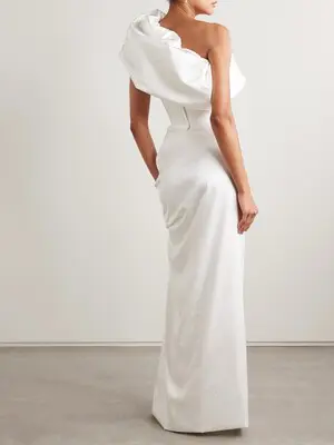 VIVIENNE WESTWOOD Sybyl Off-the-shoulder Draped Satin Gown
