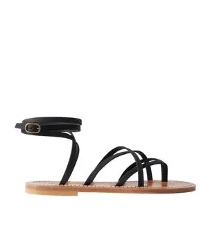 K.JACQUES Zenobie Leather Sandals - Black
