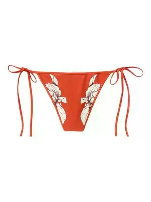 La DoubleJ Floral-print Bikini Bottom - Orange