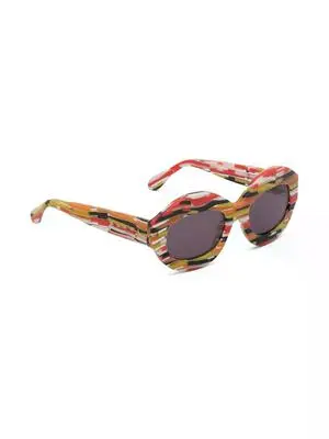 Marni Oval-frame Sunglasses - Red