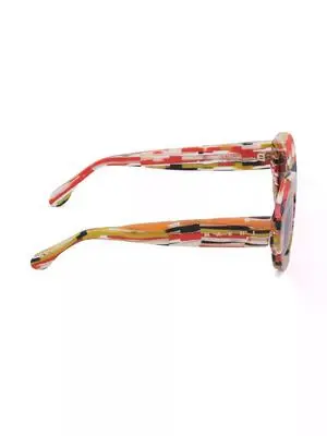 Marni Oval-frame Sunglasses - Red