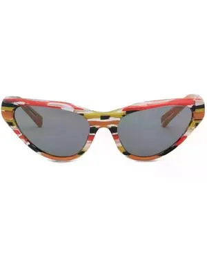 Marni Spacey Stripey Mavericks Cat-eye Sunglasses - Red
