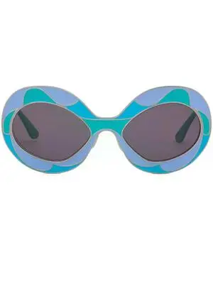 Marni Fontana Land Of Revelations Oversized Sunglasses - Blue
