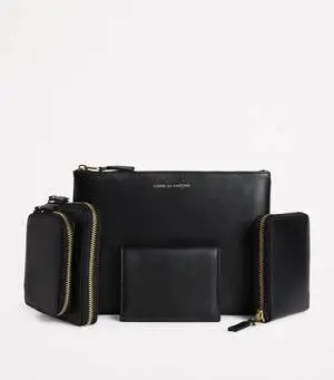 Comme Des Garçons Leather Zipped Wallet - Black