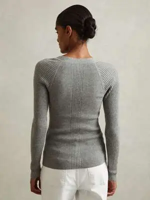 REISS Reece Ribbed Jumper