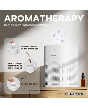 HEATDAZ Chivalz Hepa Air Purifier With Essential Oil Diffuser For Home Bedroom