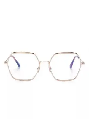 TOM FORD Geometric-frame Glasses - Gold