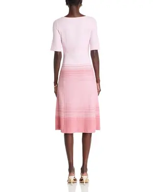 Misook A-line Ombre Midi Dress