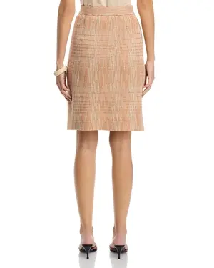 Misook Melange Straight Knit Skirt