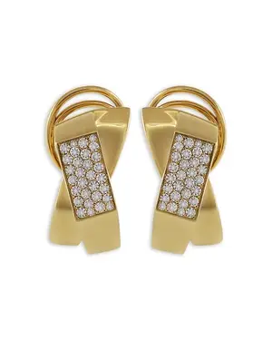 CRIVELLI 18k Yellow Diamond Pave Earrings - Gold