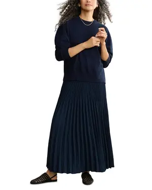 Jenni Kayne Pleated Maxi Skirt - Navy