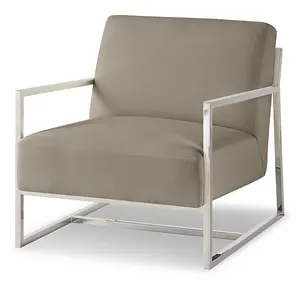 BAKER FURNITURE Lennox Lounge Chair - Taupe Velvet/-