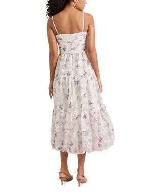 Cinq À Sept Joie Tossed Poppies Sleeveless Midi Dress
