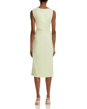 Theory Shoulder Draped Midi Dress