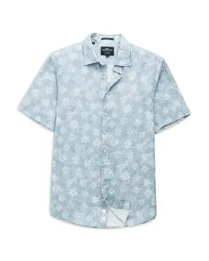Rodd & Gunn Belleknowes Regular Fit Short Sleeve Linen Shirt - Mist