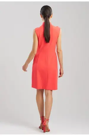 Natori Solid Knit Crepe Dress