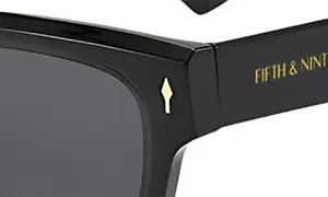 FIFTH & NINTH Cole 50mm Polarized Rectangular Sunglasses - Black/ Black