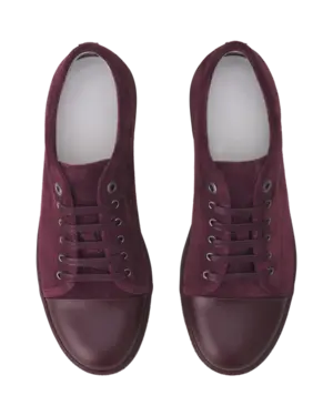 LANVIN Dbb1 Leather And Suede Sneakers - Brown
