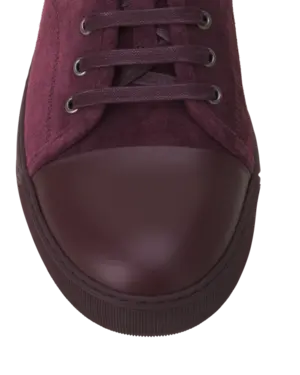 LANVIN Dbb1 Leather And Suede Sneakers - Brown