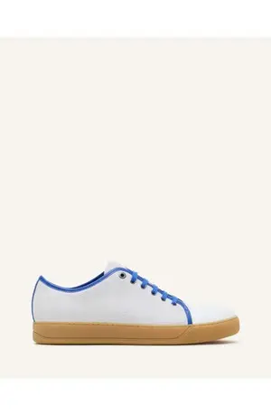 LANVIN Dbb1 Leather And Suede Sneakers - Electric Blue/white