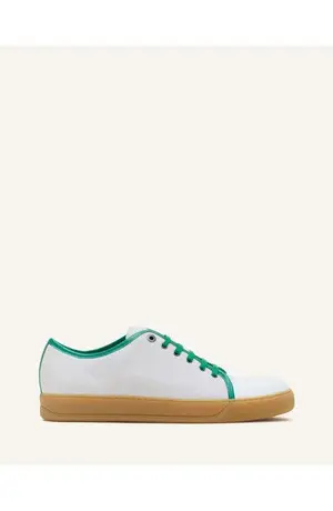 LANVIN Dbb1 Leather And Suede Sneakers - White/green