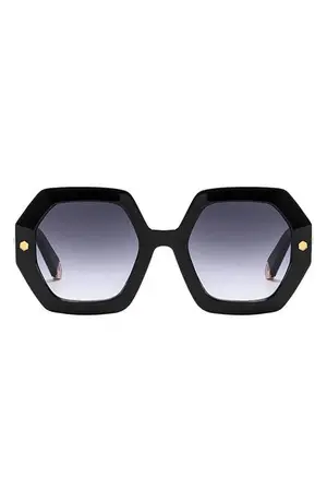 FIFTH & NINTH Haven Geometric Sunglasses - Black/ Black