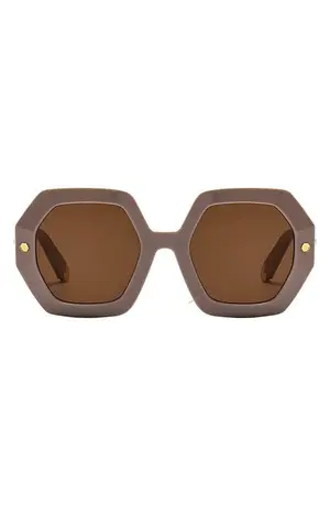 FIFTH & NINTH Haven Geometric Sunglasses - Tan/ Brown